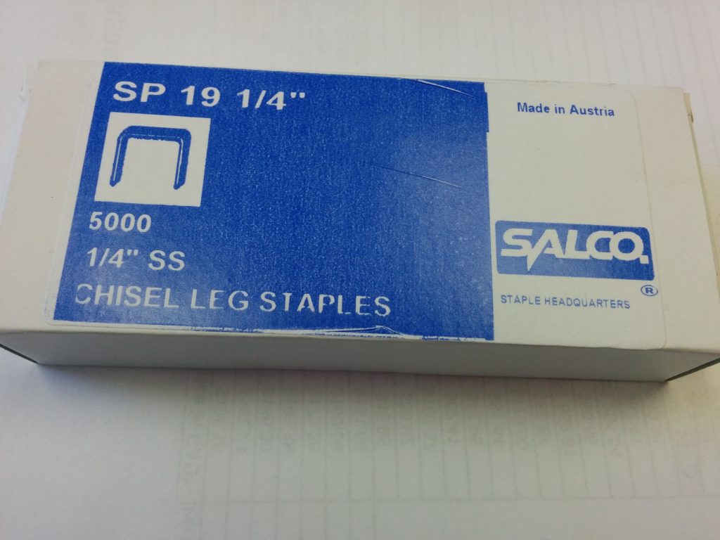 Salco SP 19 1/4" Stainless Steel Staples - IR Supplies and Services